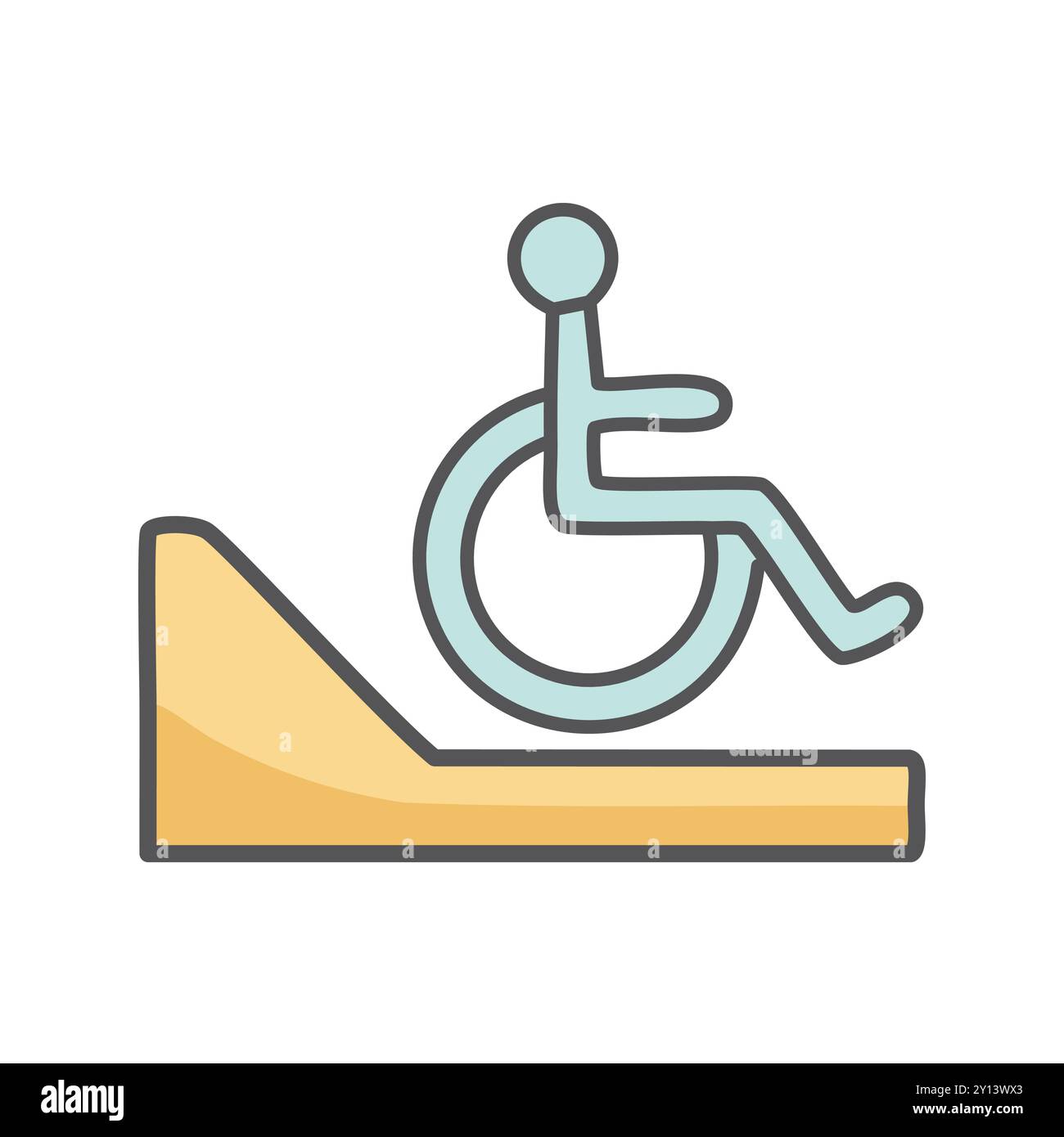 Wheelchair ramp access. Accessible ramp for wheelchair users, promoting ...