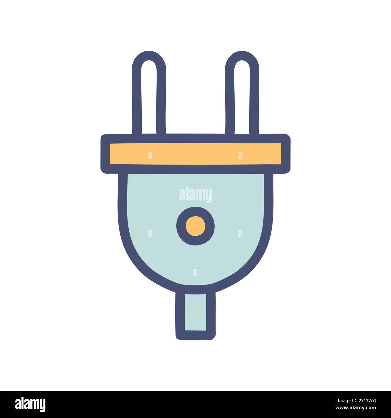 Electrical plug icon. Plug icon in a cartoon style. Represents power ...