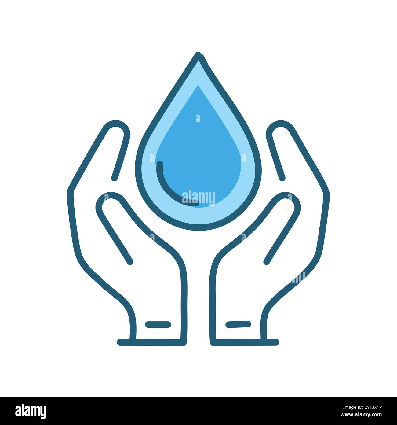 Hands Holding Water Drop Two Hands Gently Protect A Water Drop