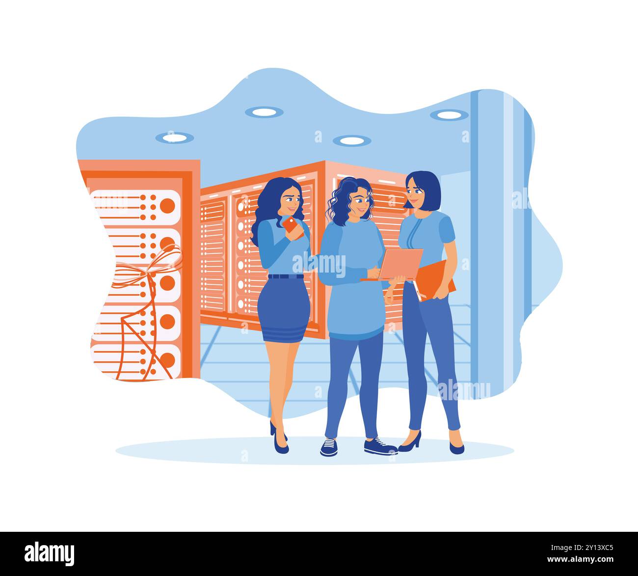 Programmers are working on developing software for new business projects. Teamwork meeting ...