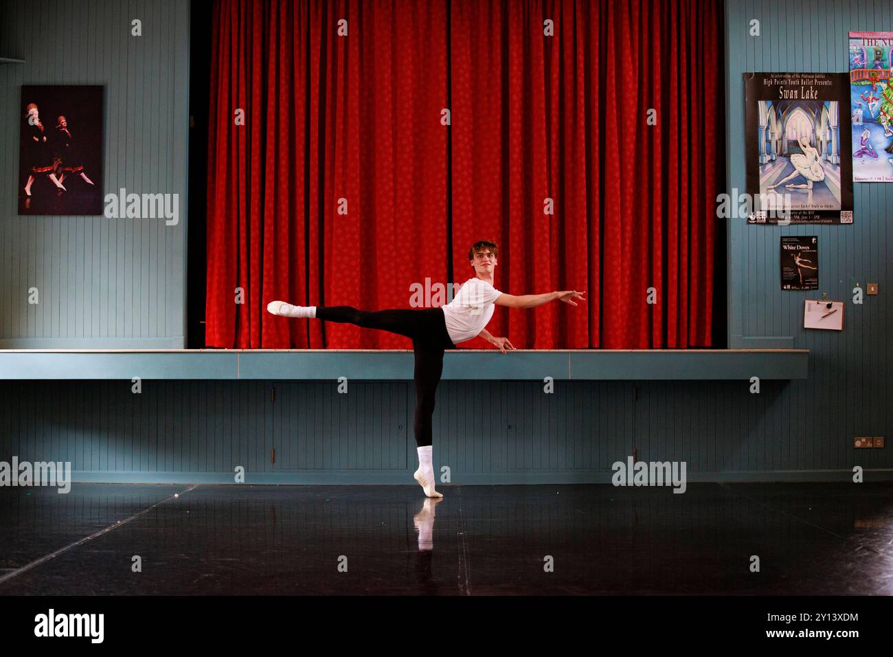 Oscar Hunter, 18, from Belfast, at the High Points Youth Ballet studio ...