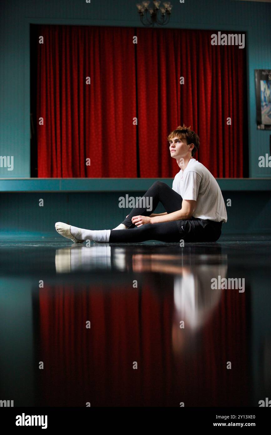 Oscar Hunter, 18, from Belfast, at the High Points Youth Ballet studio ...