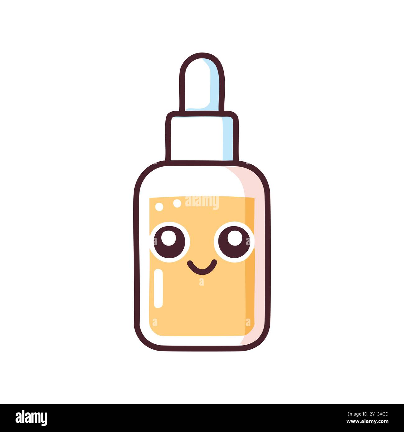 Cute dropper bottle. Happy cartoon dropper bottle with a smile. Perfect ...
