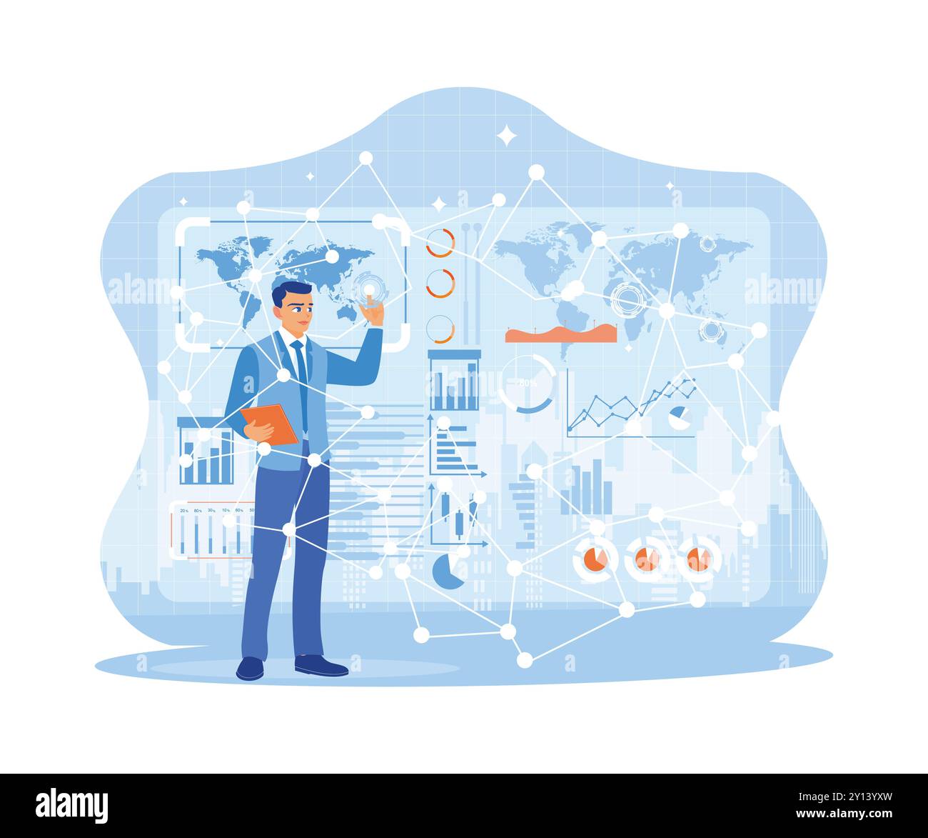 Market analyze screen Stock Vector Images - Alamy