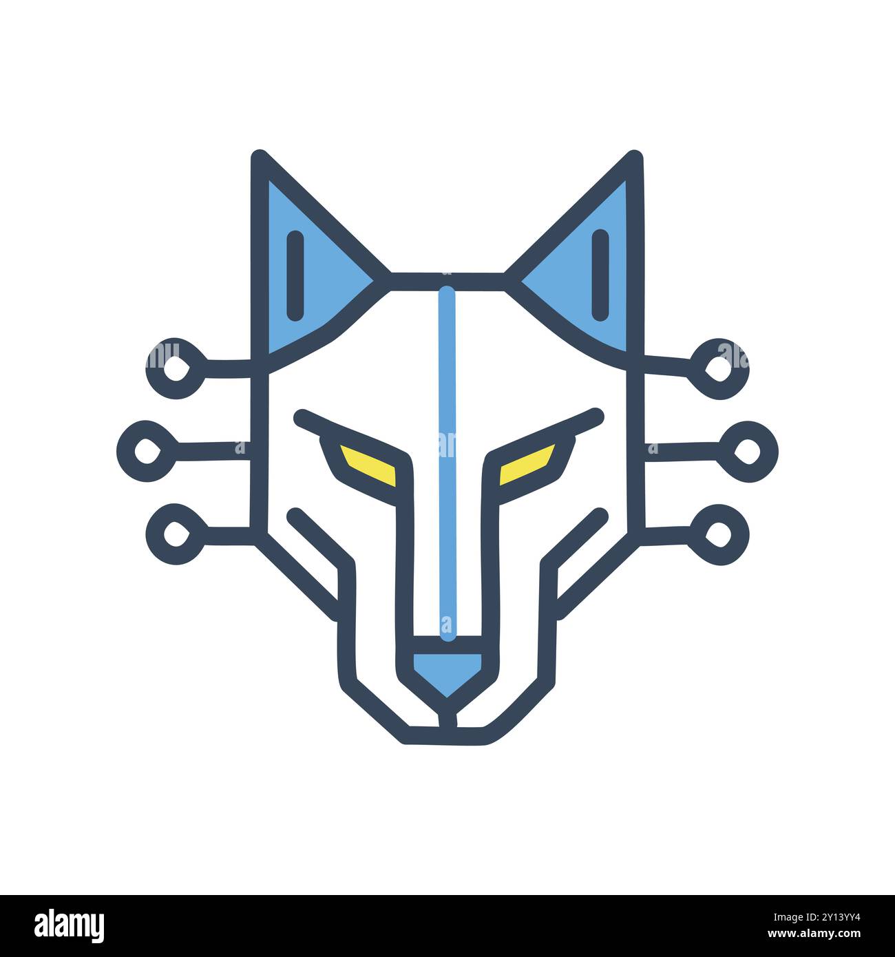 Cyberpunk wolf Stock Vector Images - Alamy