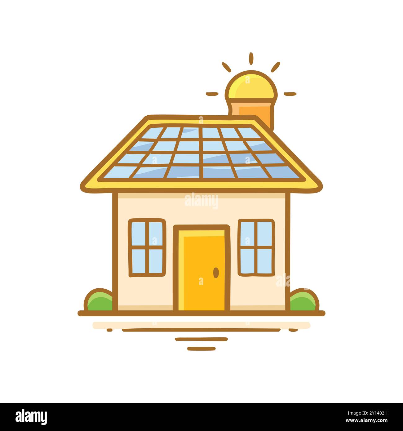 Vibrant green roof Stock Vector Images - Alamy