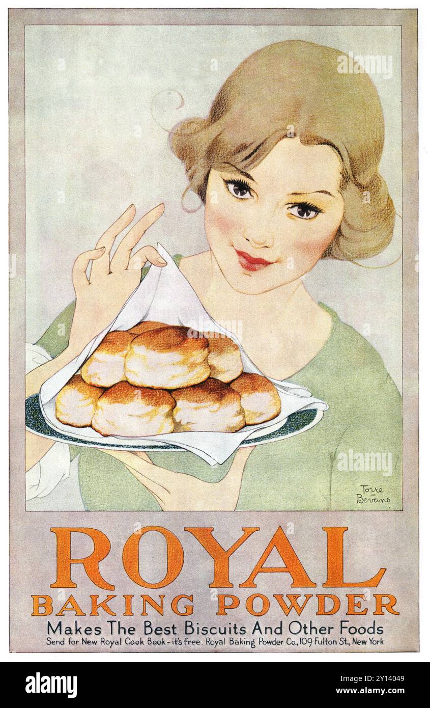 1920 Royal Baking Powder Ad with Marjorie Torre Bevan Art - Biscuits ...