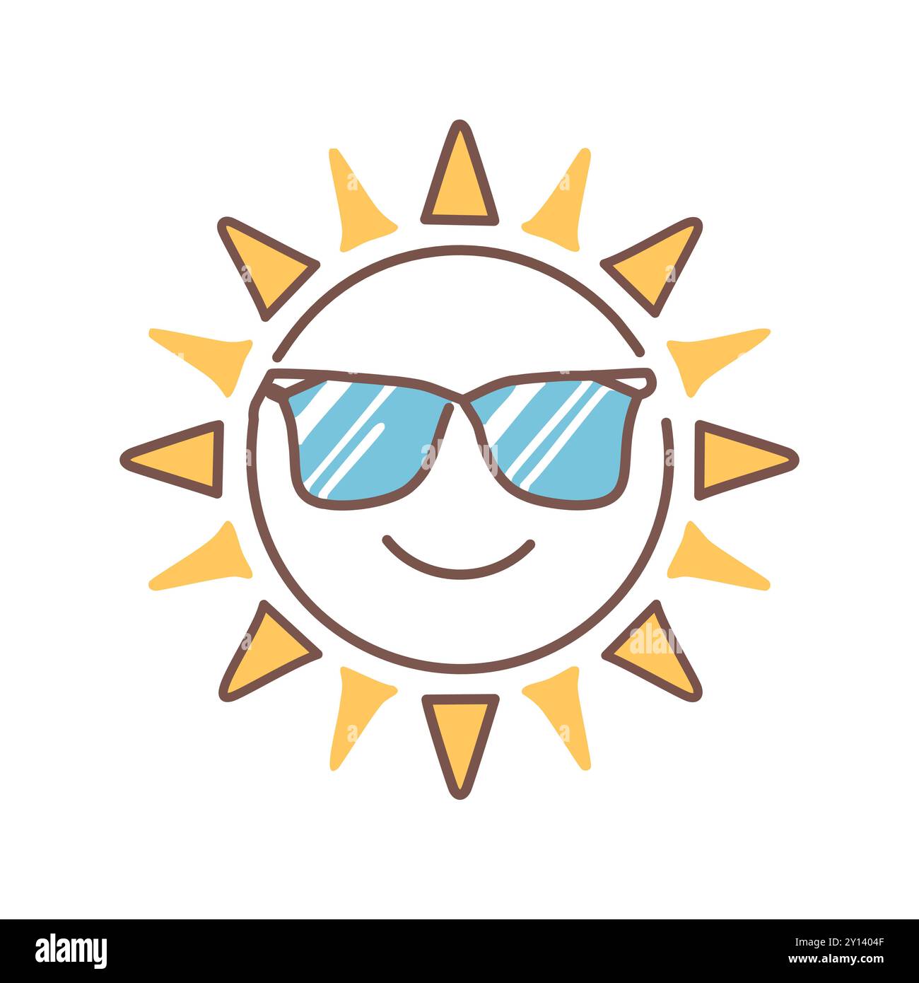 Sun sunglasses. Smiling sun wearing sunglasses. Perfect for summer ...