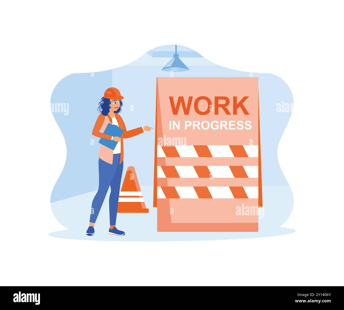Construction woman helmet Stock Vector Images - Alamy