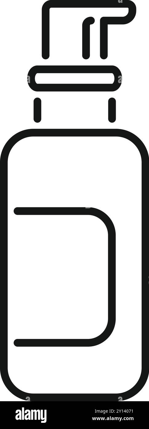 Simple dispenser pump bottle containing cosmetics, a minimalist design ...