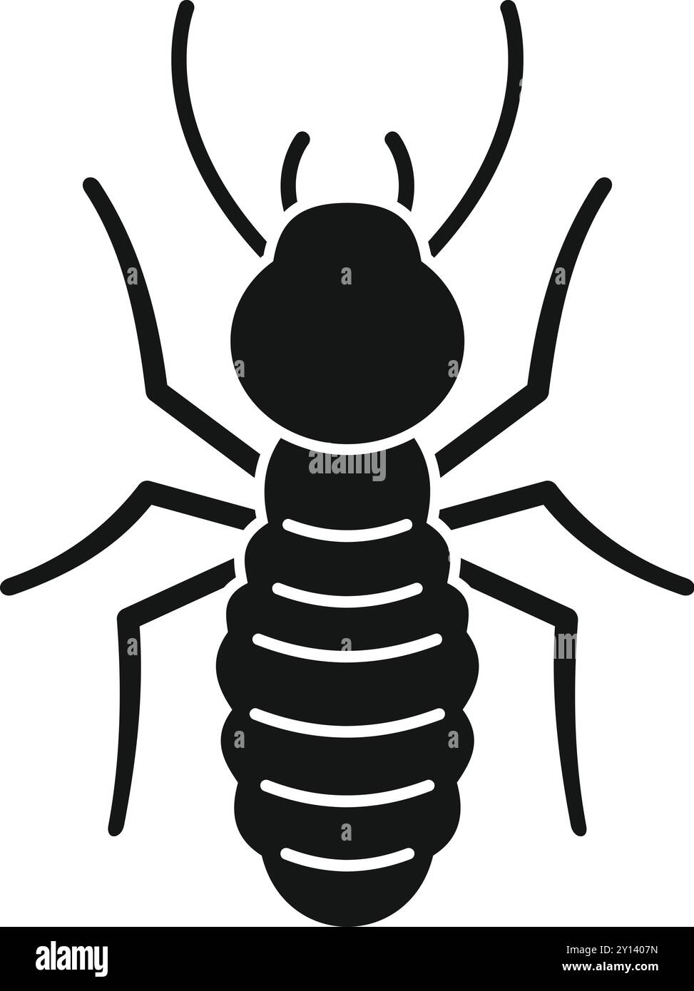 Simple termite icon showing all six legs in a symmetrical spread Stock ...