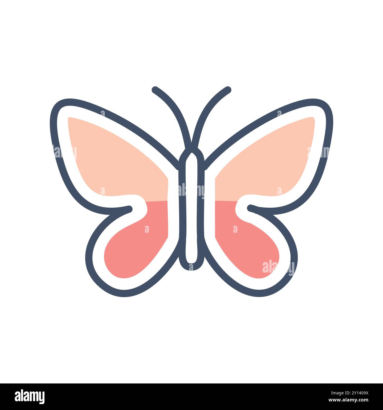 Butterfly clipart outline Cut Out Stock Images & Pictures - Alamy