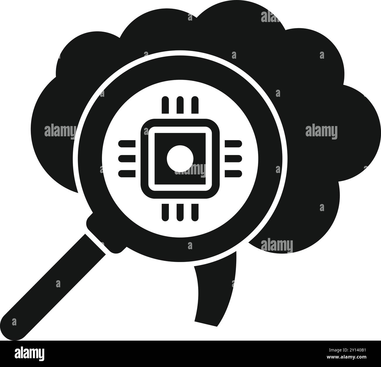 This simple vector illustration represents the concept of artificial ...