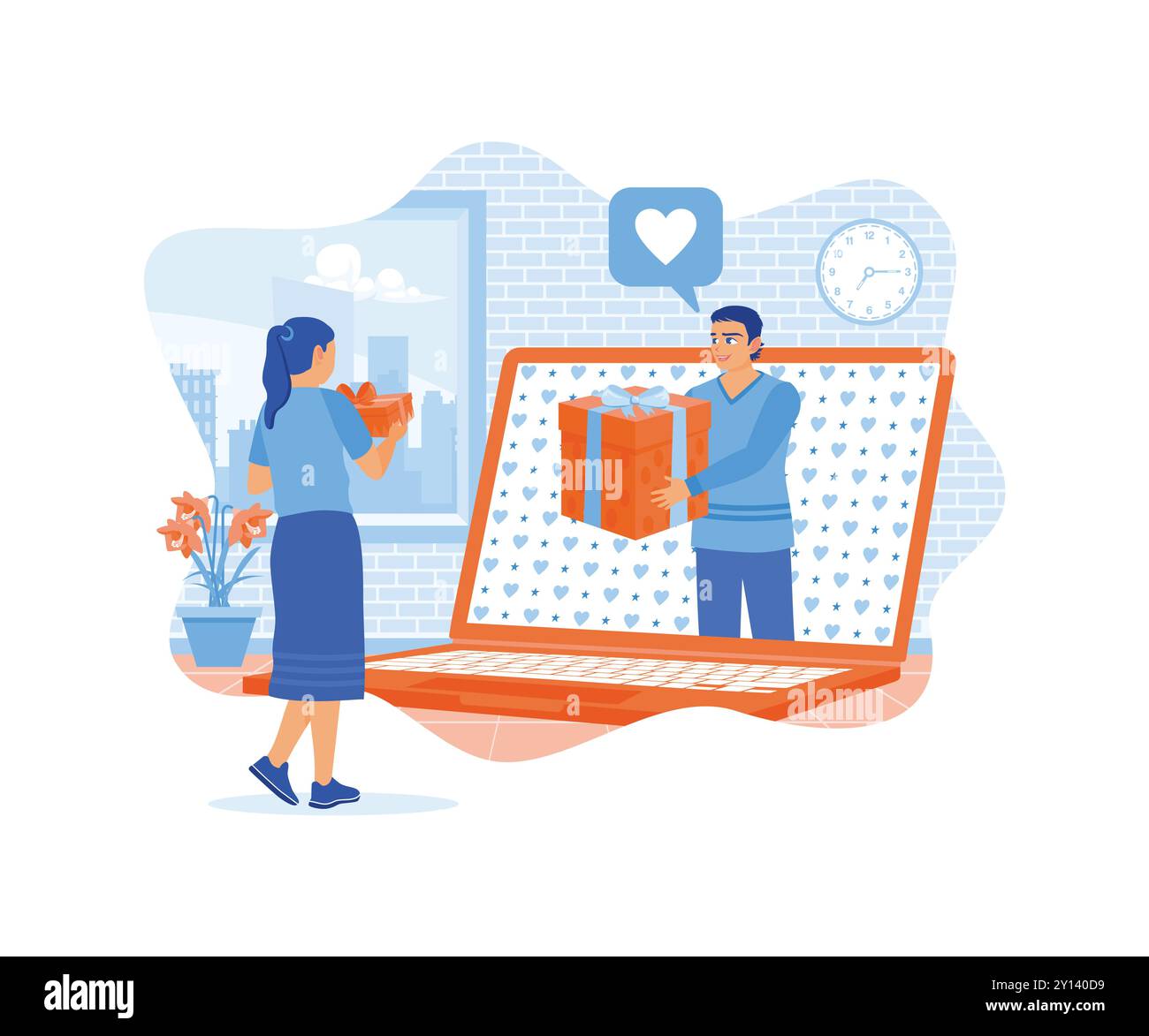 Long distance relationships and virtual dating. Show each other gifts ...