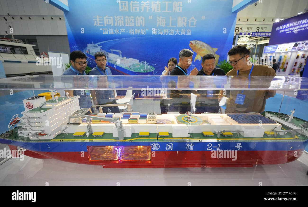 YANTAI, CHINA - SEPTEMBER 5, 2024 - Visitors learn about the "Guoxin 2 ...