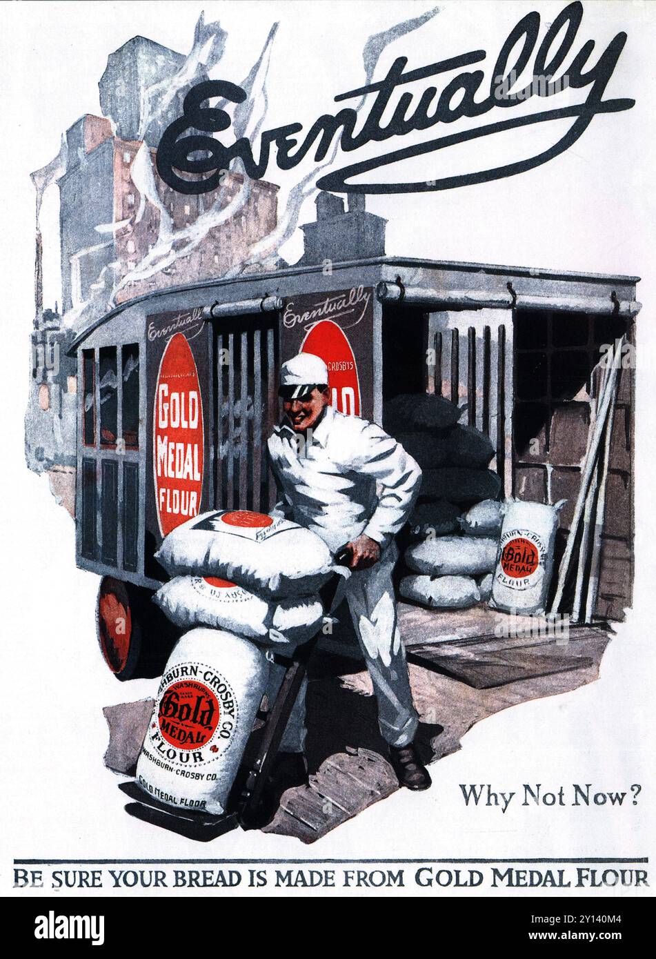 1920 Gold Medal Flour Ad Stock Photo - Alamy