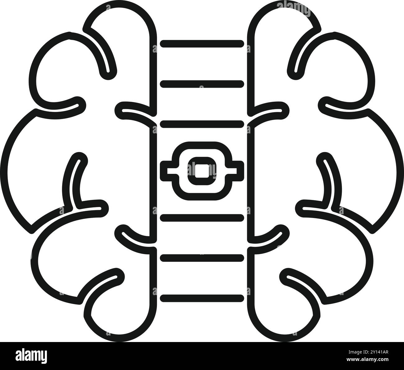 Brain chip connecting with electronic circuit board is sending signals, representing the concept ...