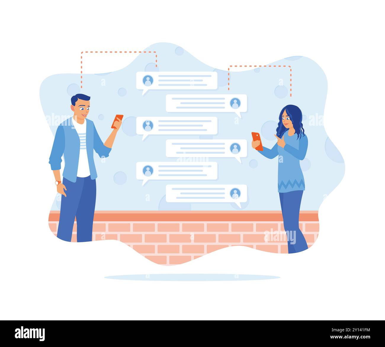 Girlfriend talking boyfriend using Stock Vector Images - Alamy