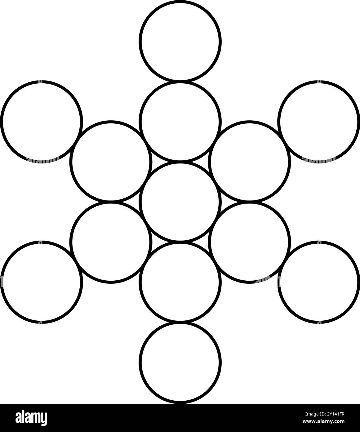 Fruit of life vector symbol isolated on white background. Sacred ...