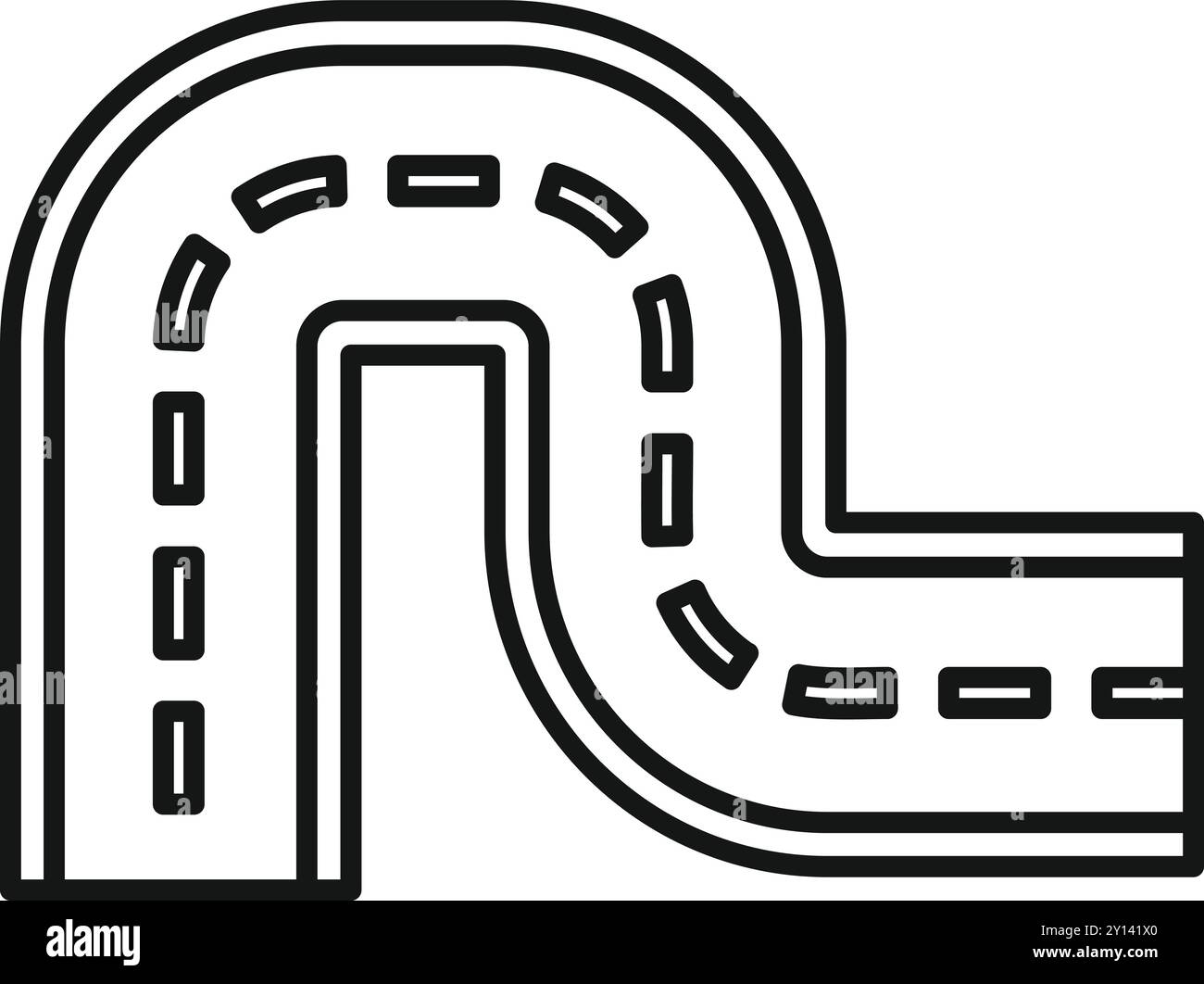 Rural road winding Cut Out Stock Images & Pictures - Alamy