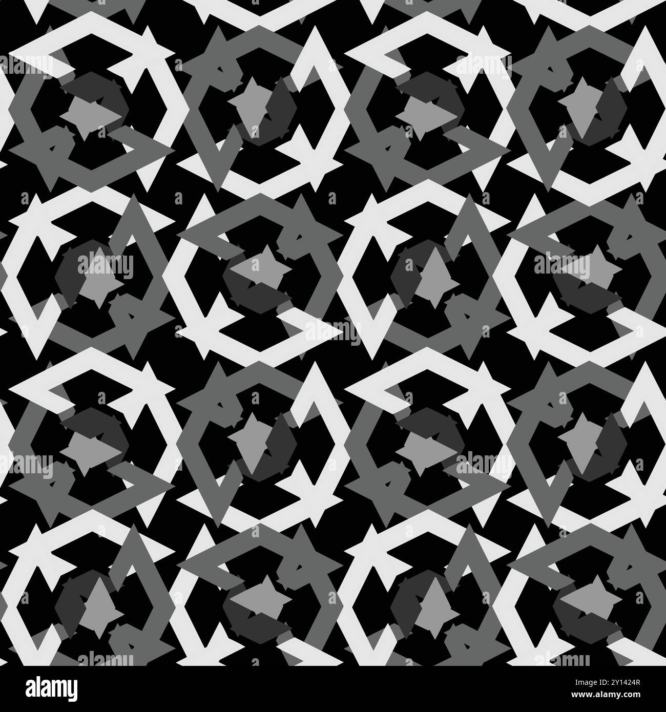 3D Dark Geometric Seamless Pattern. Flat Vector illustration ...