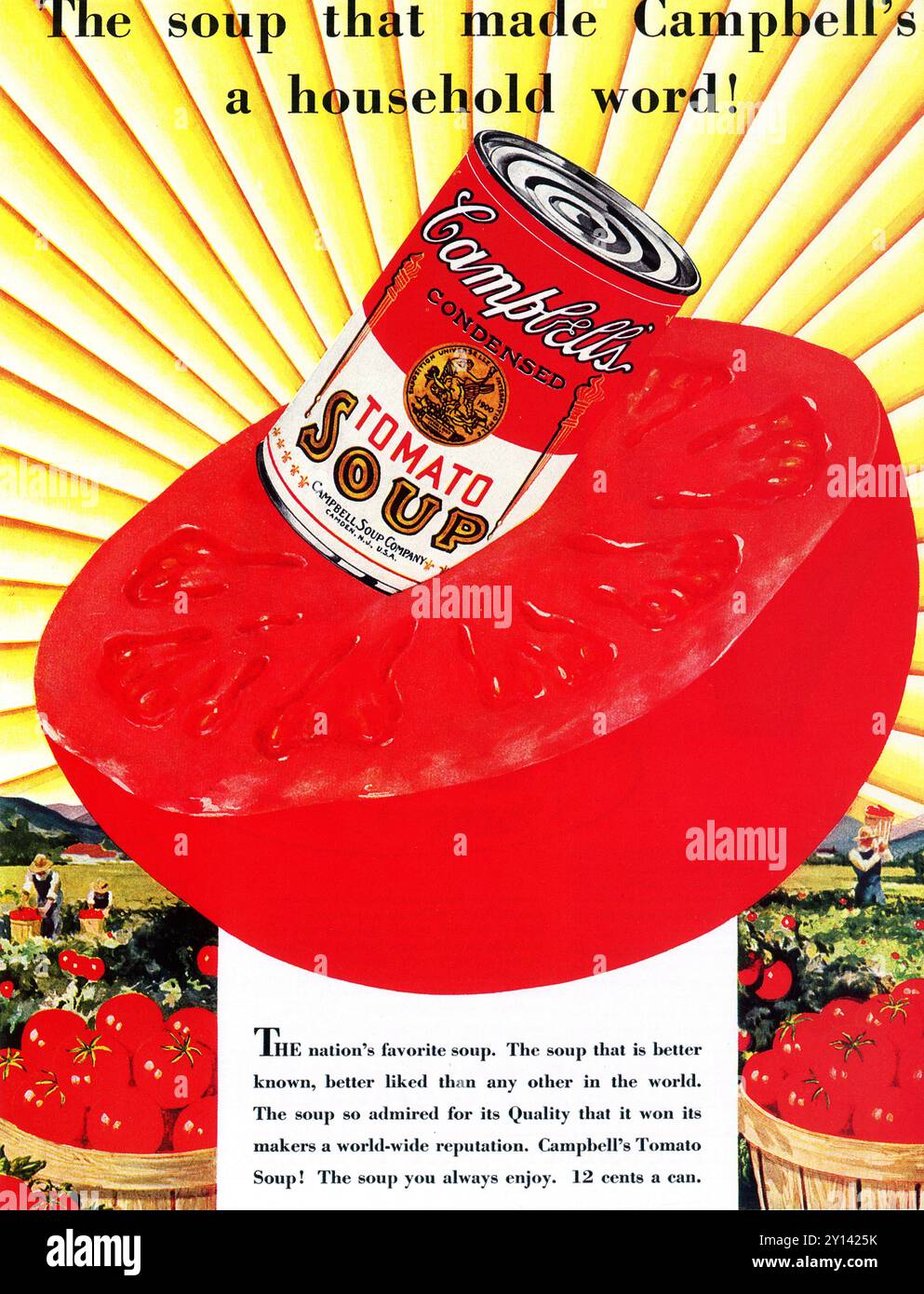 1929 Campbell's tomato soup ad Stock Photo - Alamy
