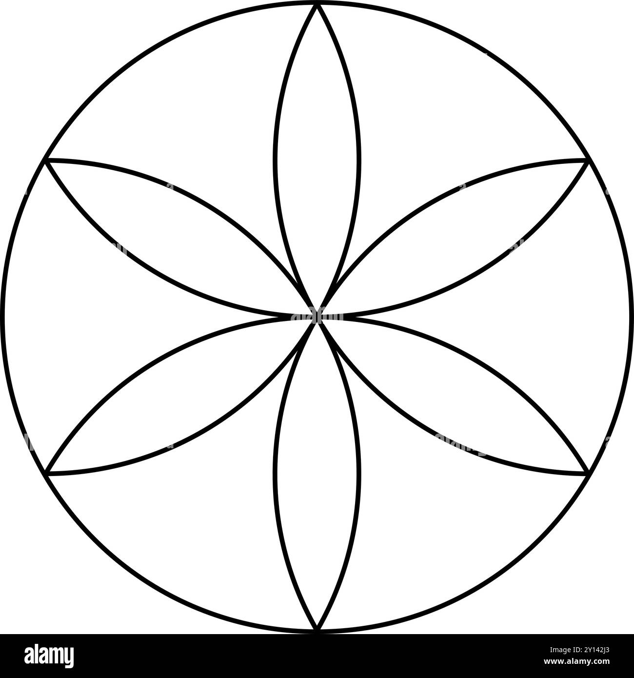 Germ of life vector symbol isolated on white background. Sacred ...