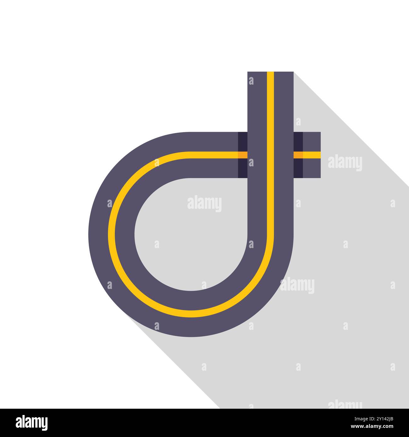 Aerial view turn road Stock Vector Images - Alamy