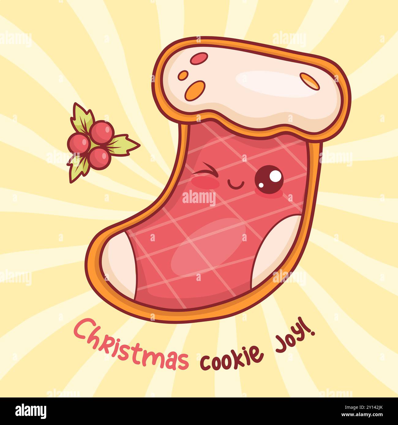 Christmas red lucky gingerbread gingerbread boot. Festive New Year ...