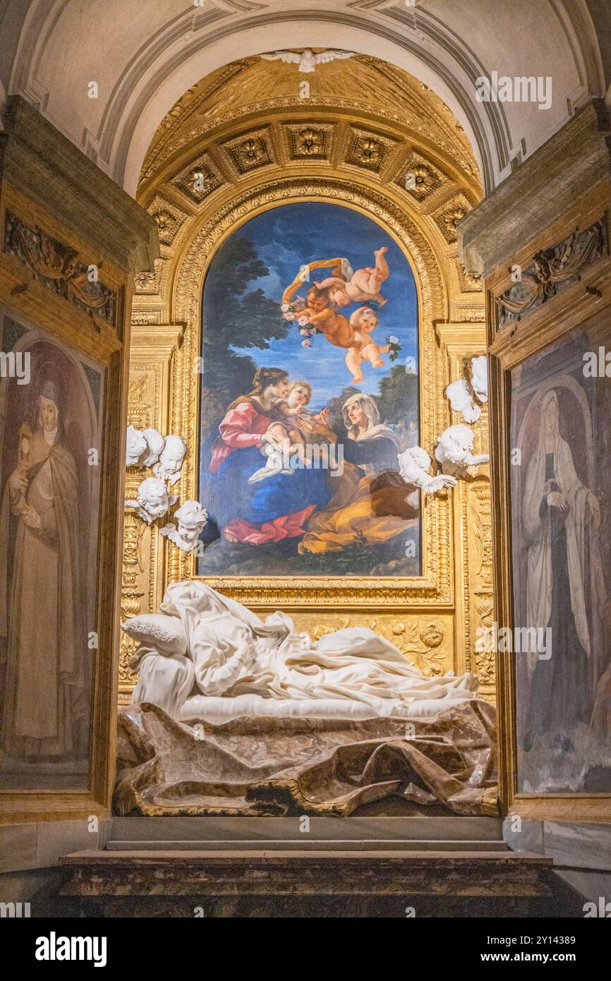 Bernini baroque sculpture. Ludovica Albertoni. St Francesco Ripa church ...
