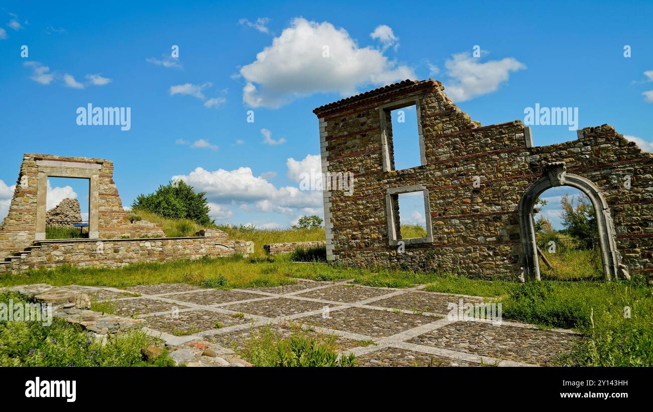 Ghost village of old Aquilonia or Carbonara, destroyed and abandoned ...