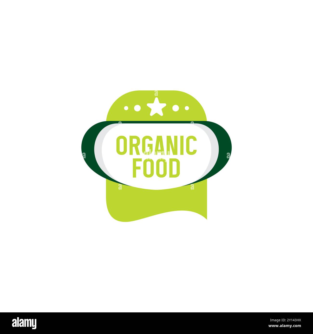 Organic Food Label or Sticker Design Vector Stock Vector Image & Art ...