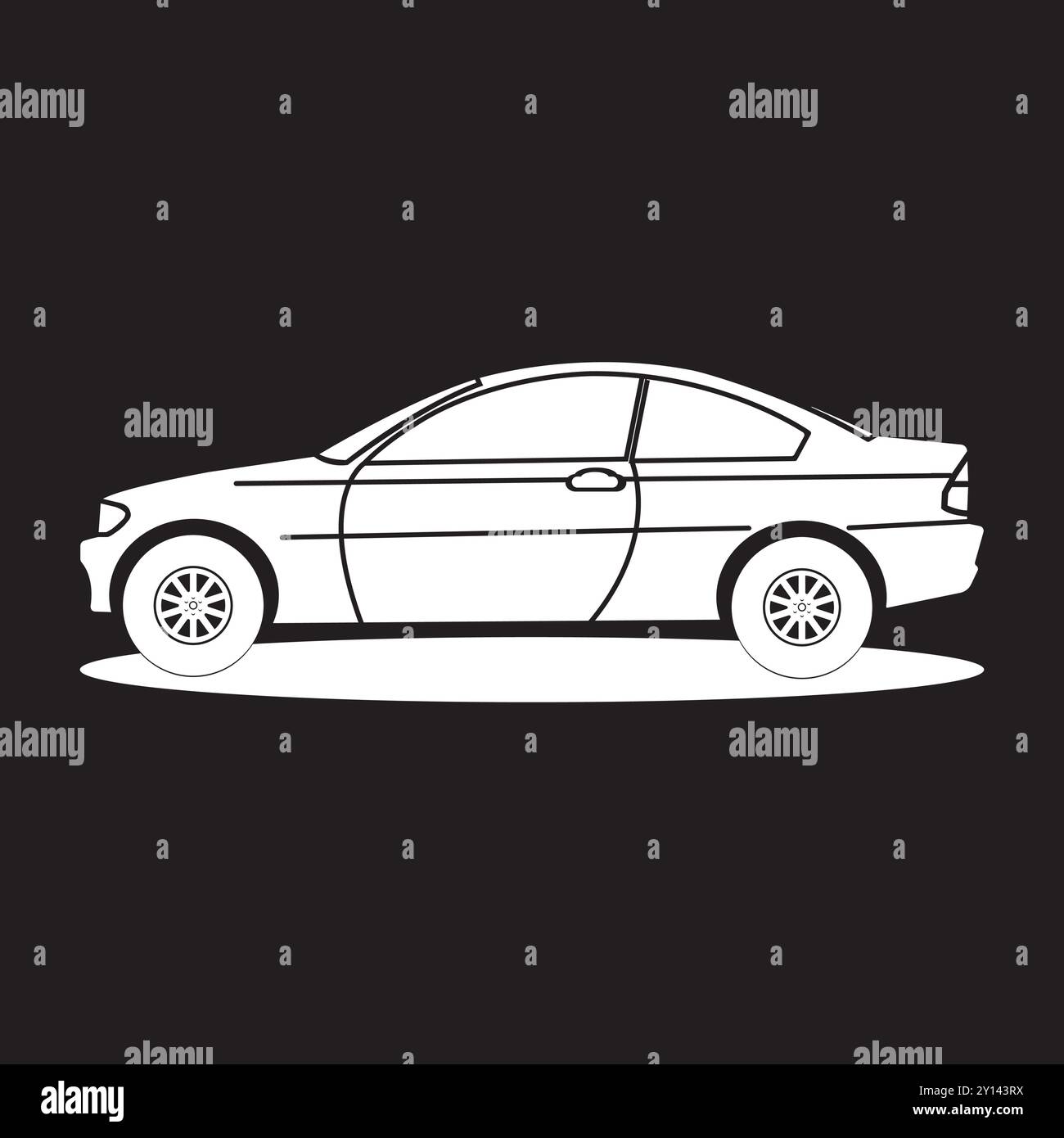 Car side outline symbols hi-res stock photography and images - Alamy