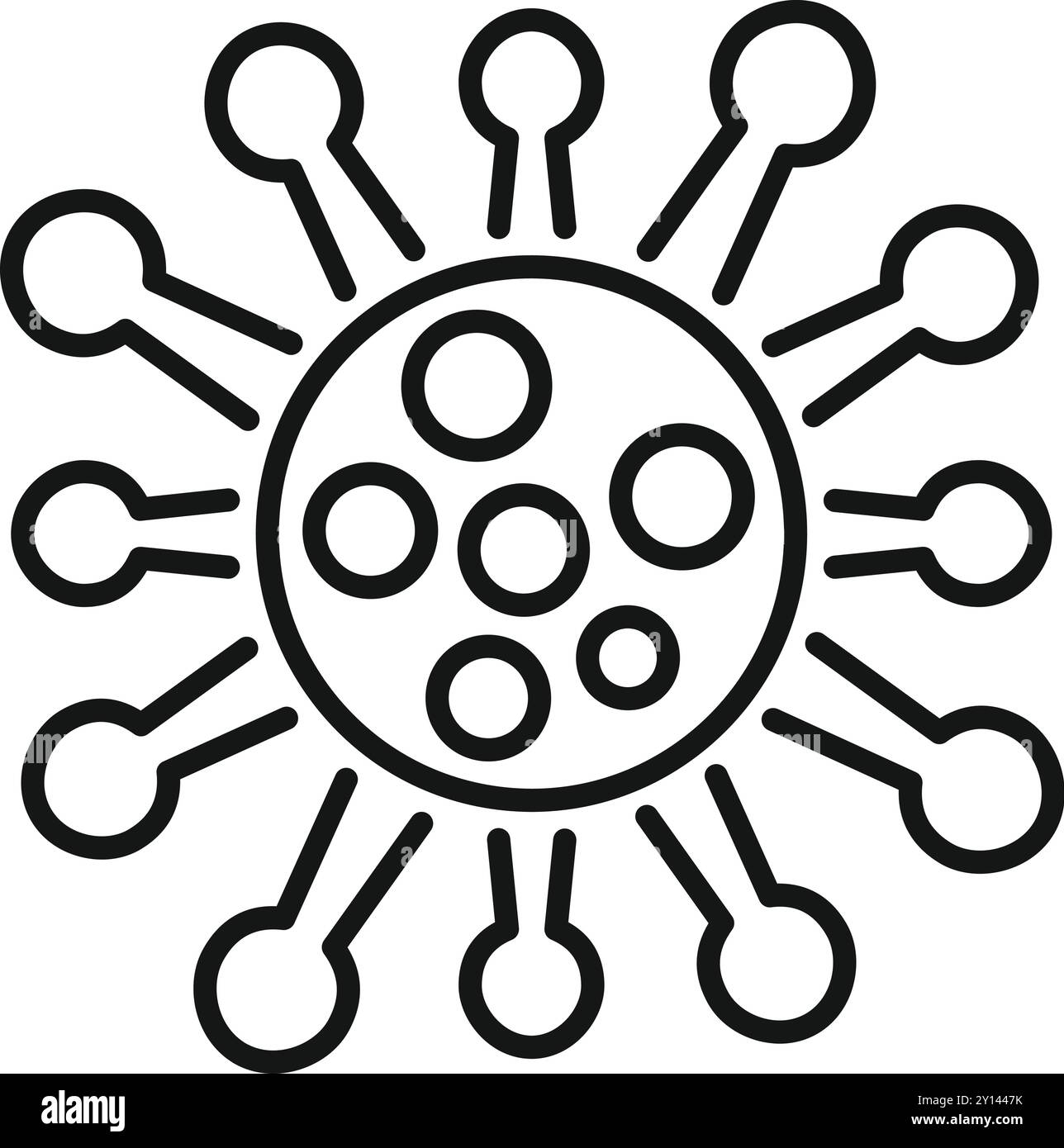 Virus spores spreading showing contagious disease and pandemic outbreak ...