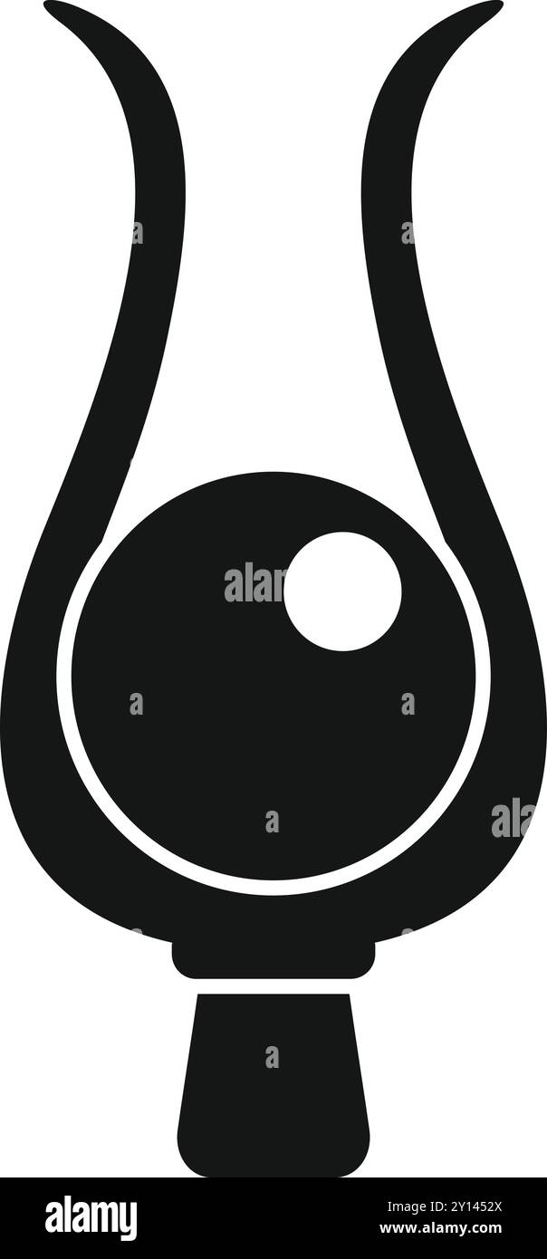 Simple vector icon depicting an ancient egyptian symbol holding a ...