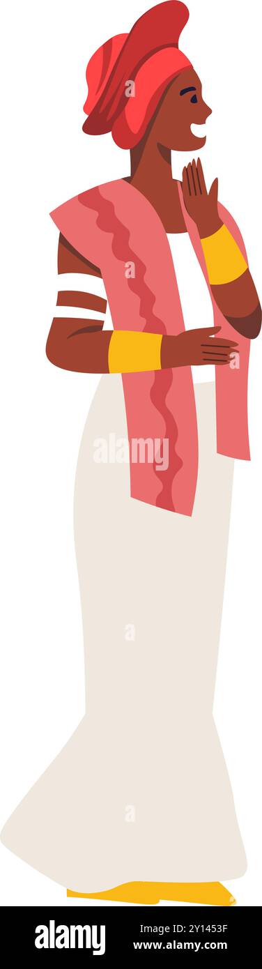 Smiling character wearing traditional hi-res stock photography and ...
