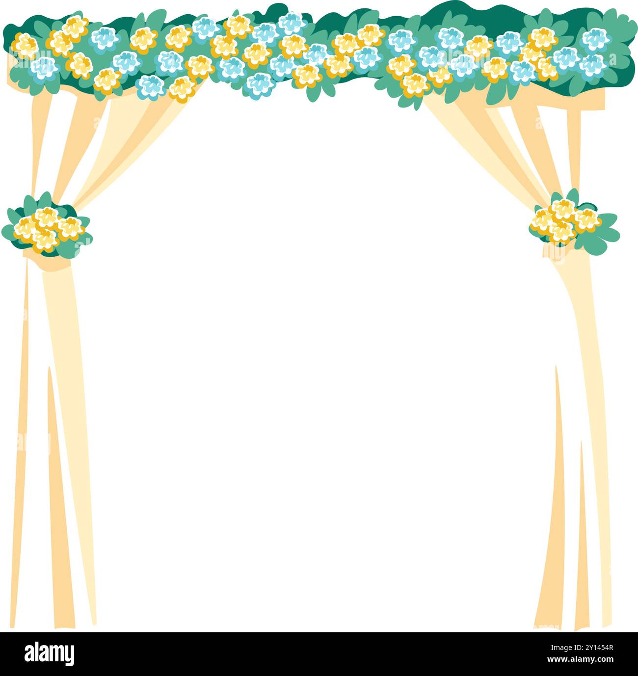 Floral Wedding Arch Vector Illustration Stock Vector Image & Art - Alamy