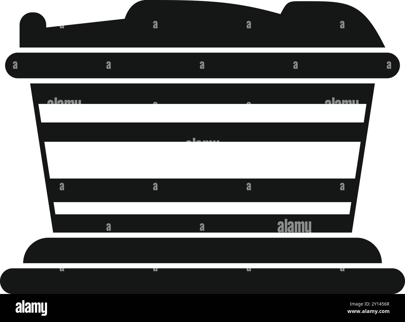 Simple vector icon of an ancient egyptian sarcophagus decorated with ...