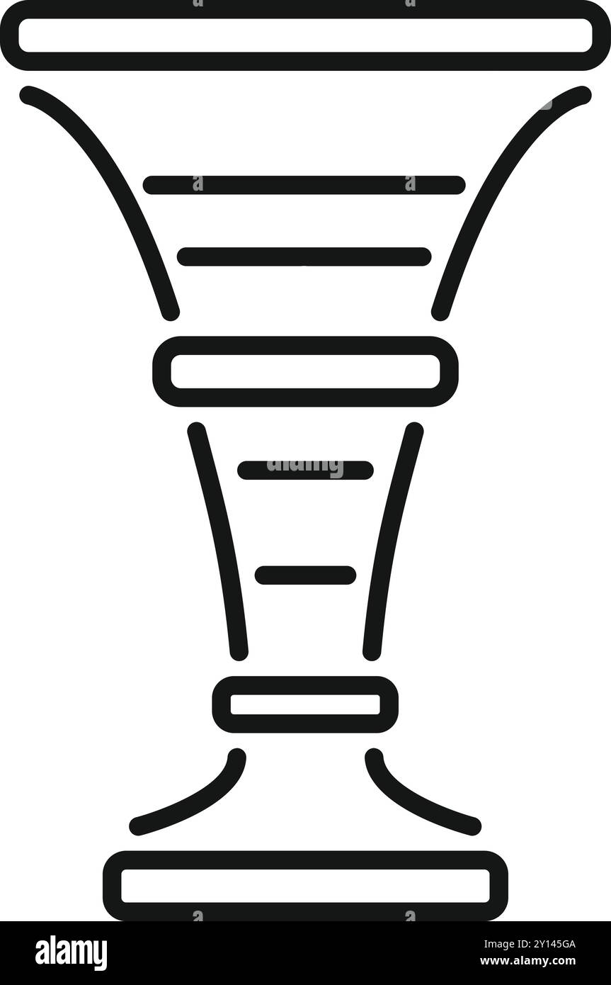 Sales funnel icon representing the customer journey, from awareness to ...