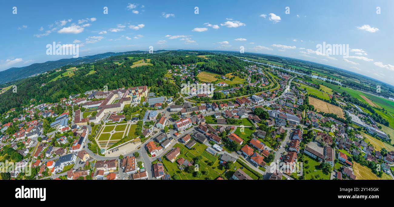 The market village of Metten near Deggendorf in the Lower Bavarian ...