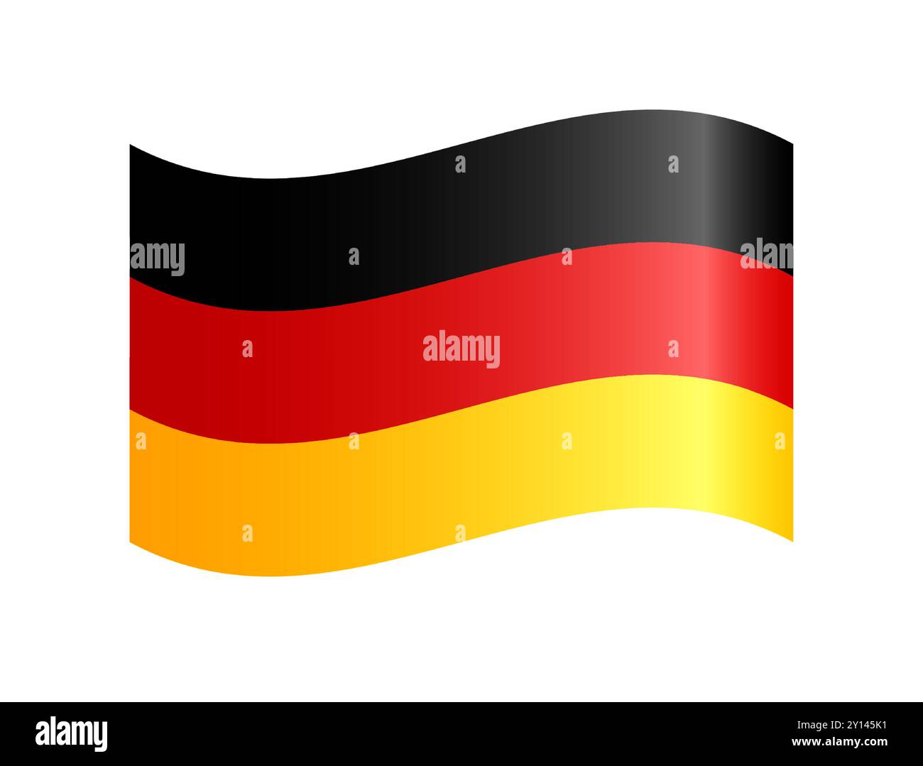 Creative 3D flag of Germany. Editable graphic design. German flag blank ...