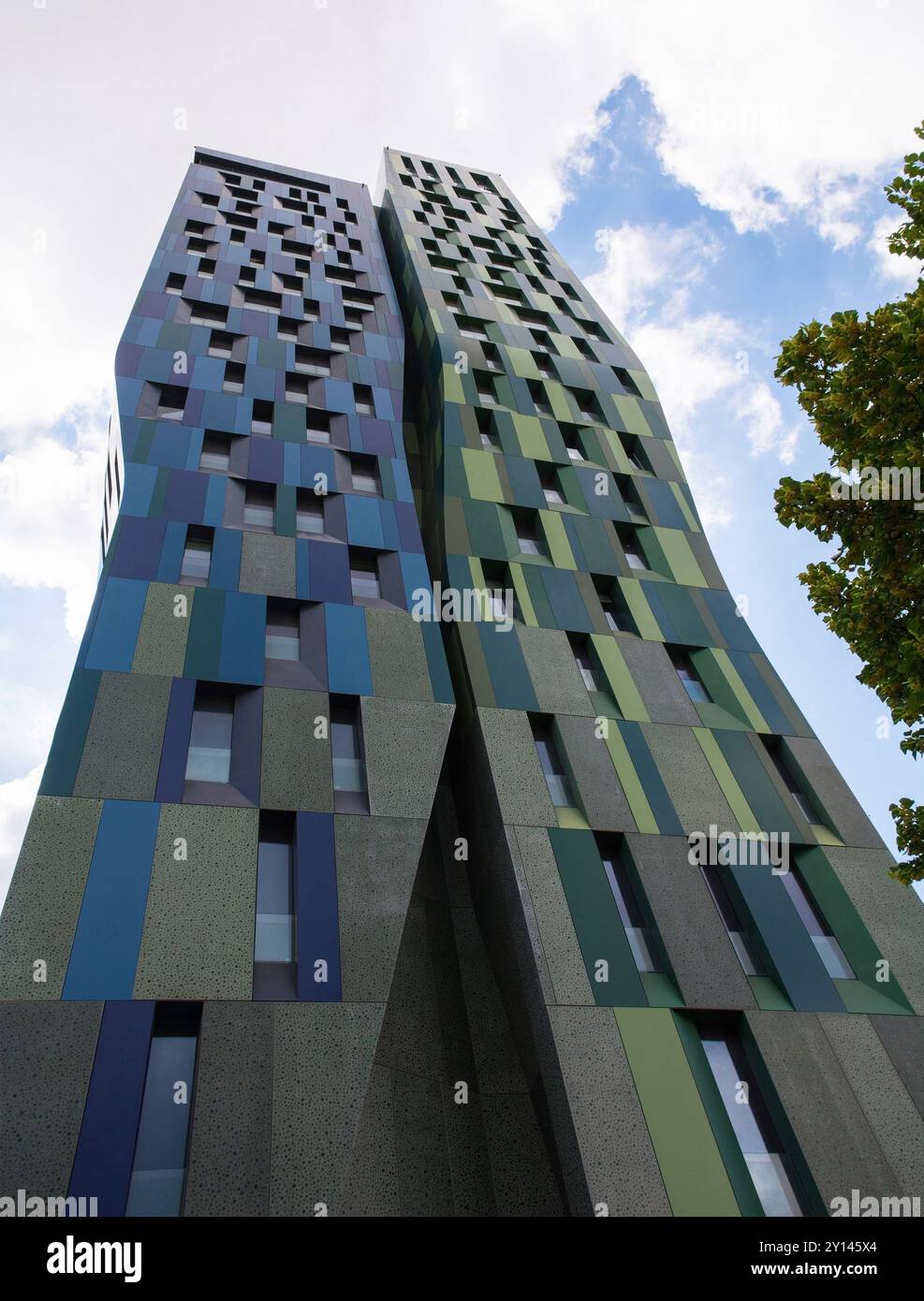 The 4Evergreen Tower in central Tirana, Albania. This 25 floor, multi ...