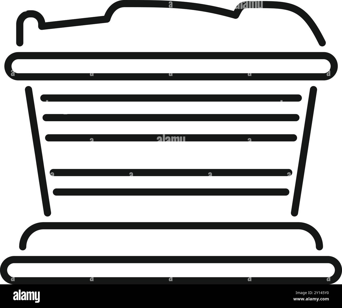 Car air filter icon, outline style, representing the component ...