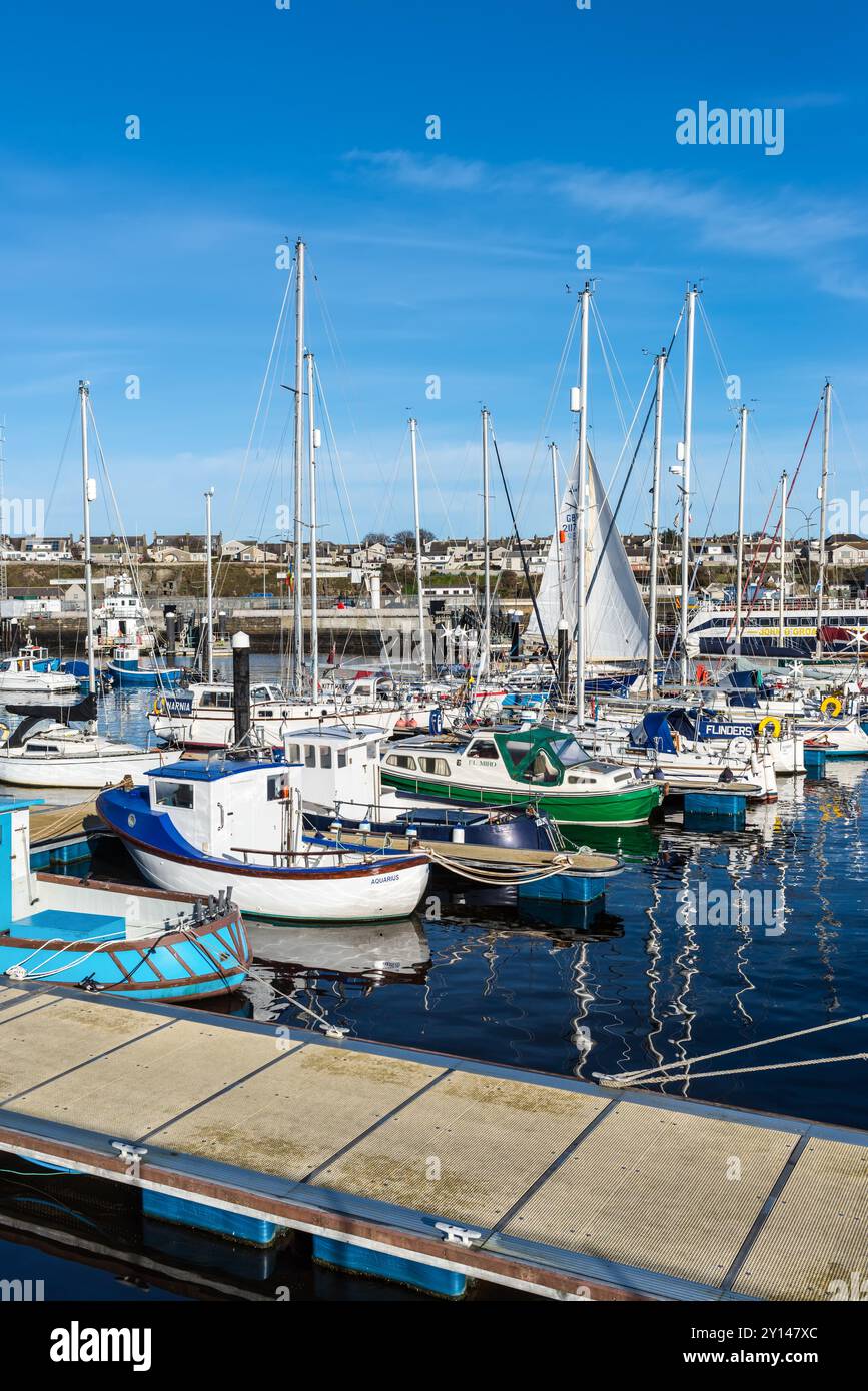 Wick, Scotland, UK - October 23, 2023: Sailing yachts and boats are ...