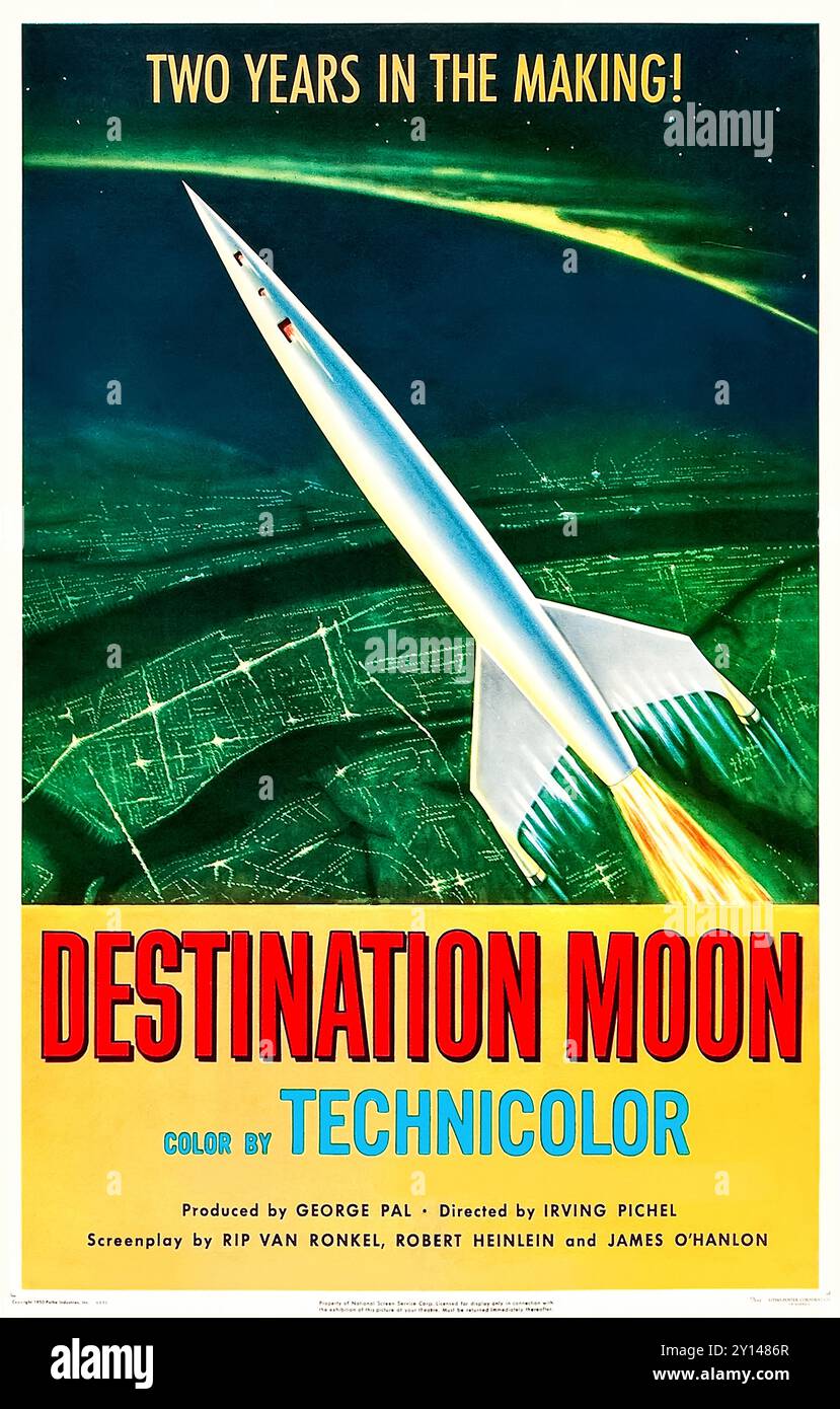 Destination Moon 1950 directed by Irving Pichel and starring John Archer, Warner Anderson, and ...