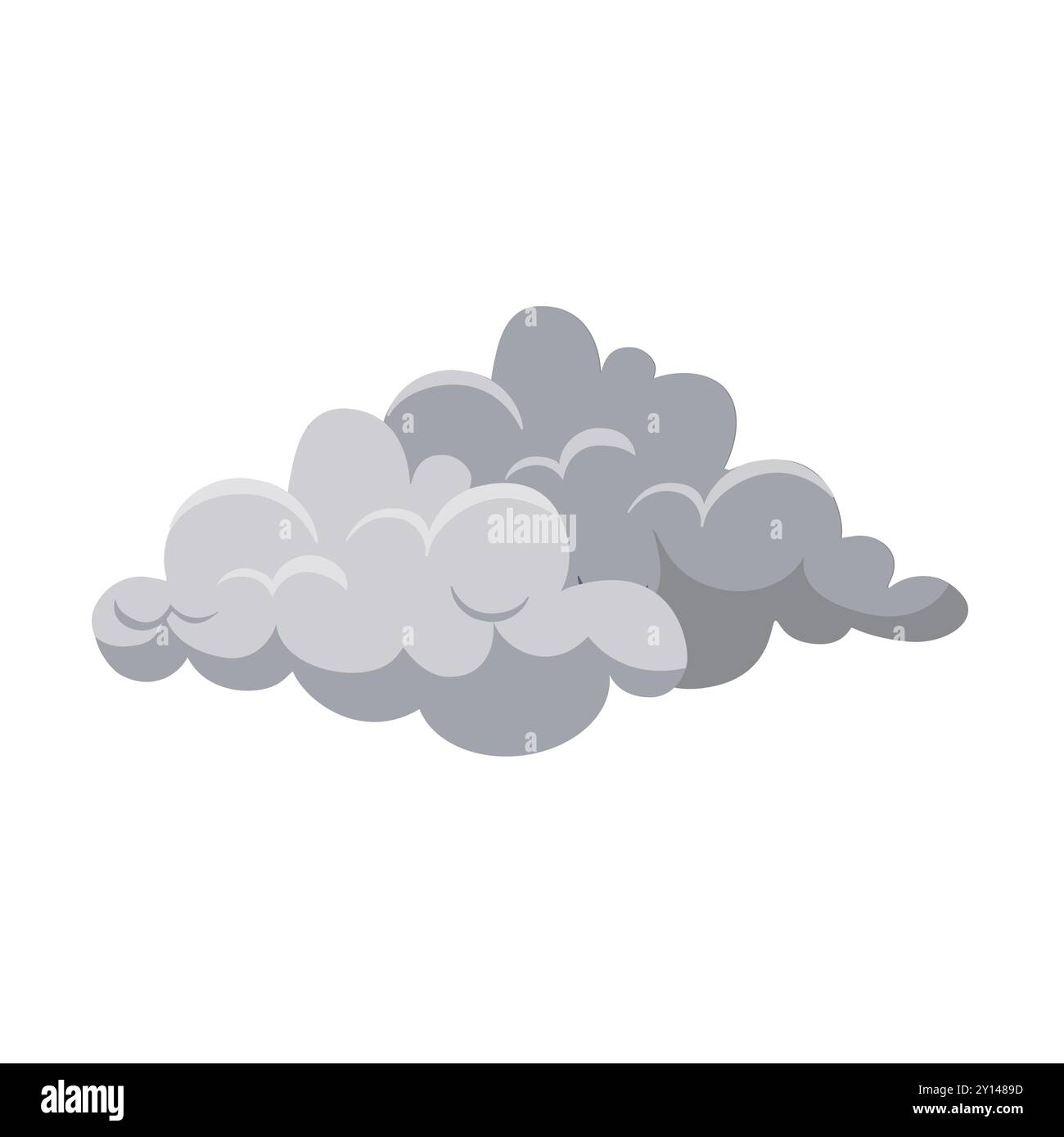 Grey clouds isolated on white background. Rain thunder cloud sky ...