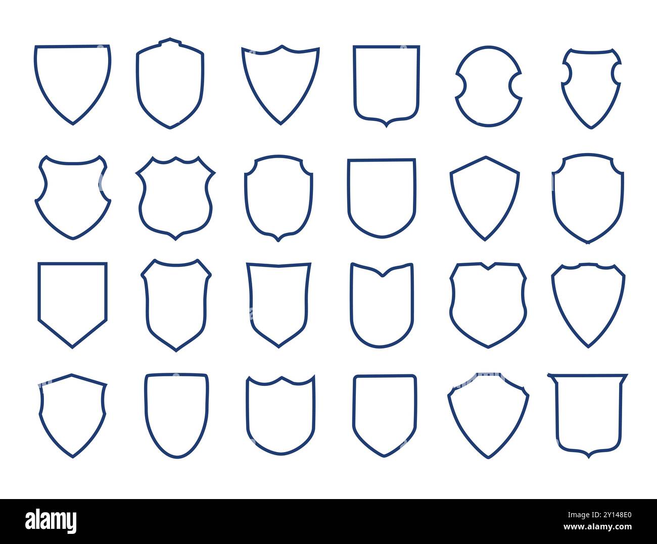 Vintage shield, label and badges shape collection. Vector illustration ...