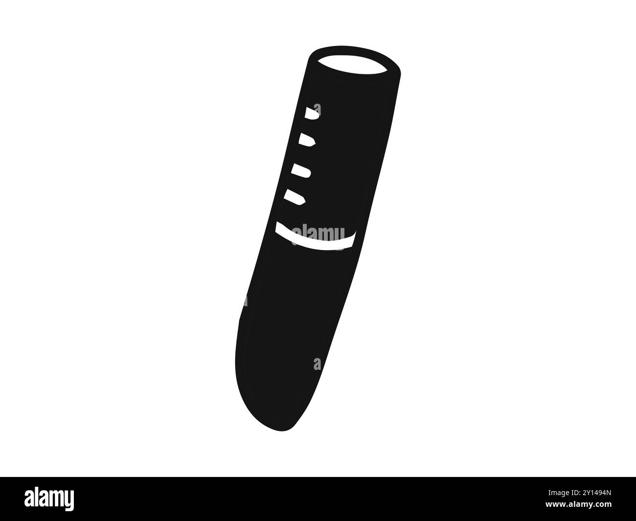 Black and white silhouette test tube illustration for science lab ...