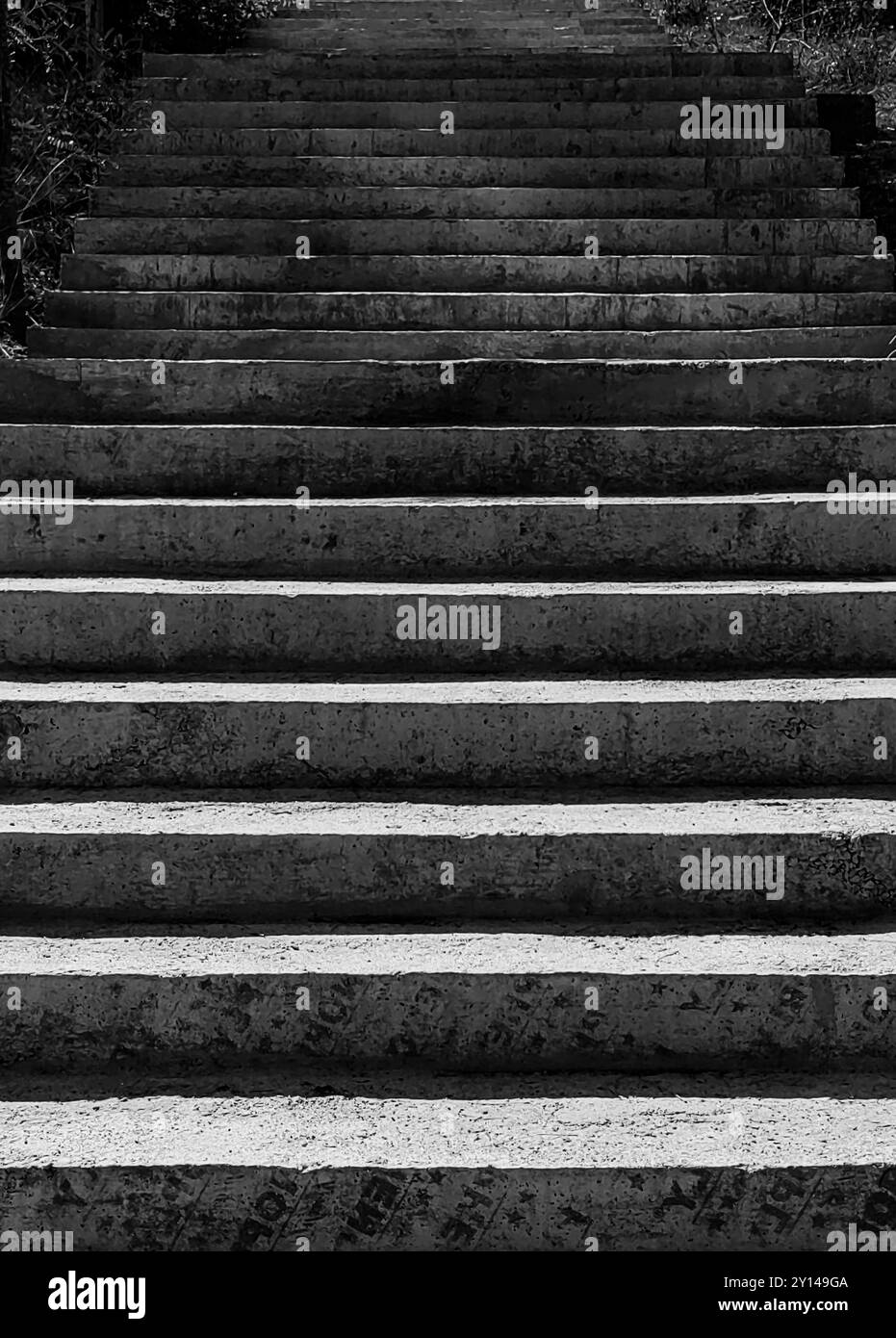 Monochrome Steps: Concrete in Light and Shadow Contrast Stock Photo - Alamy