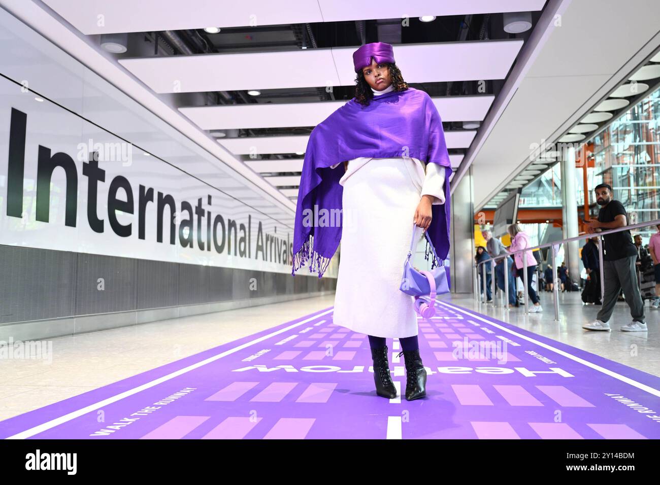EDITORIAL USE ONLY Model Ikran Osman walks a new runway at Heathrow ...